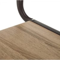 Petite table avec roulettes effet bois marron rustique | Maisons du Monde