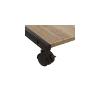 Petite table avec roulettes effet bois marron rustique | Maisons du Monde