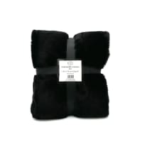 Plaid flanelle et fausse fourrure sherpa marron 125x150cm | Maisons du Monde