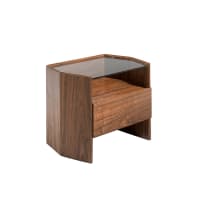 Set di 2 comodini in legno di abete marrone scuro 50x40cm Martina ...