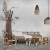 Sitzhocker aus recyceltem Teakholz Alida | Maisons du Monde