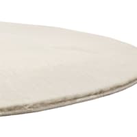 Tappeto tondo taftato pelo raso (15mm) bianco 80 D Villa rosso ...
