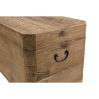 Baúl de madera de mango y metal negro FACTORY | Maisons du Monde