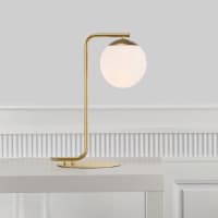Elegante Tischleuchte mit Metallstruktur und 2 Glaskugeln Mosoma ...