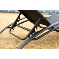 Chaise longue en aluminium blanc avec roulettes Tokyo | Maisons du Monde