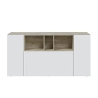 Credenza effetto legno bianco lucido, acero 140x45h86 cm Renzo ...