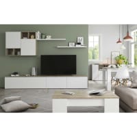 Buffet 3 ante effetto legno bianco e marrone 92cm June | Maisons du Monde