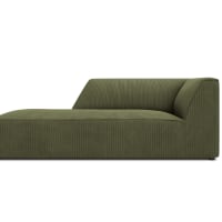 1-Sitzer Liegesofa links aus Cord, leichtes beige Ruby | Maisons du Monde