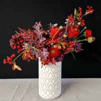 Tallo de gloriosa brillante artificial morada y plateada H88 Noël ...