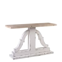 Console 2 tiroirs plateau en chêne blanche Aude | Maisons du Monde