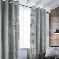 Rideau Occultant Non-Feu M1 Œillet Gris MC740 140x260 | Maisons du Monde