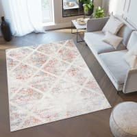 Tappeto da soggiorno grigio blu rosso vintage 80 x 150 cm LAZUR ...