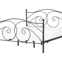 Lit double en métal noir 160x200 Lyra | Maisons du Monde