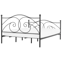 Lit double en métal noir 160x200 Lyra | Maisons du Monde