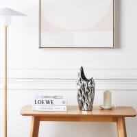 Vase gris en grès Ø8,5xH31cm Toppu | Maisons du Monde