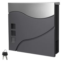 Cassetta postale da parete moderna antracite 37x11x37cm | Maisons du Monde