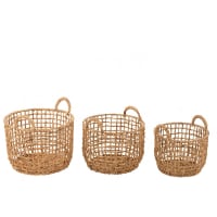 Set de 2 paniers en rotin beige Ø 40 cm | Maisons du Monde