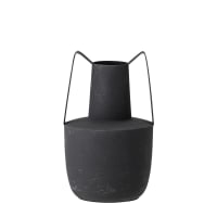 Vase métal noir 22x14x40cm Kavandu | Maisons du Monde