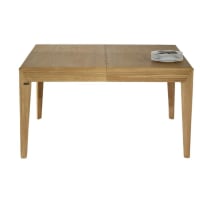 Table carrée extensible bois chêne clair massif L140/200 Boston ...