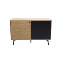 Madia moderna in pannello di particelle marrone 150x42x76 h cm Costantino | Maisons du Monde