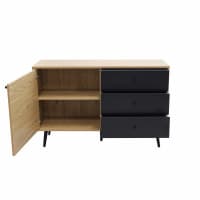 Madia moderna in pannello di particelle marrone 150x42x76 h cm Costantino | Maisons du Monde