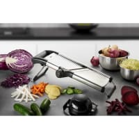 Mandoline multifonctions en acier argent VIOLI 2,0 | Maisons du Monde