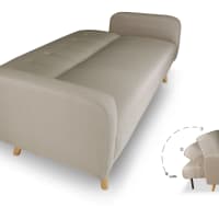 Divano 2 posti in tessuto grigio scuro EMILY | Maisons du Monde