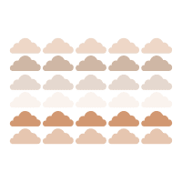 Stickers mureaux en vinyle arcs en ciel marron et beige Rainbows2 ...