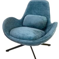Drehsessel aus grauem Samt Asti | Maisons du Monde