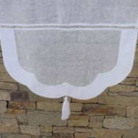 Visillo de lino blanco y bordados 60 X 120 cm La baule | Maisons du Monde