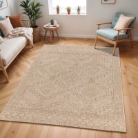 In-/Outdoor-Teppich Jute Look Beige/Elfenbein 160x213 Tricia | Maisons ...