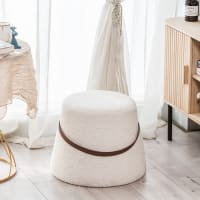 Hocker aus Stoff Beige | Maisons du Monde