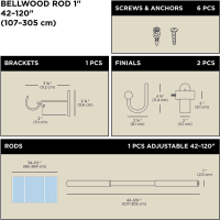 Tringle à rideau, barre et accessoires à rideau | Maisons du Monde