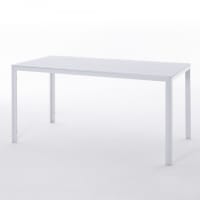 Conjunto mesa rectangular blanco/ardesia y 6 sillas de resina blancas ...