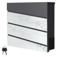Cassetta postale da parete moderna antracite 37x11x37cm | Maisons du Monde