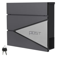 Cassetta postale da parete moderna antracite 37x11x37cm | Maisons du Monde