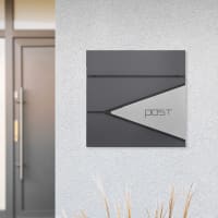 Cassetta postale da parete moderna antracite 37x11x37cm | Maisons du Monde