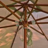 Parasol inclinable 3x3m en aluminium toile taupe Palma | Maisons du Monde