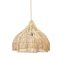 Suspension fleur en métal et rotin tressé naturel ANDENE | Maisons du Monde