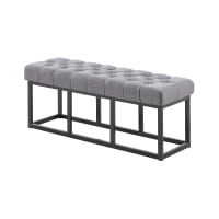 Sitzbank mit Metallgestell Polster aus Stoff taupe Amun | Maisons du Monde