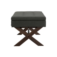Sitzbank mit Holzgestell Polster aus Stoff schwarz Namaro | Maisons du ...