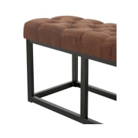 Sitzbank mit Metallgestell Polster aus Stoff taupe Amun | Maisons du Monde