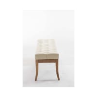 Sitzbank mit Metallgestell Polster aus Stoff taupe Amun | Maisons du Monde