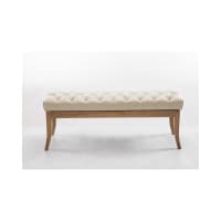Sitzbank mit Metallgestell Polster aus Stoff taupe Amun | Maisons du Monde