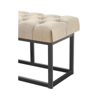 Sitzbank mit Metallgestell Polster aus Stoff taupe Amun | Maisons du Monde