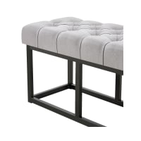 Sitzbank mit Metallgestell Polster aus Stoff taupe Amun | Maisons du Monde