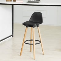 Sedia per isola centrale stile scandinavo bianca e quercia H66 Ice ...