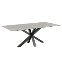 Table rectangulaire en céramique L200 blanc marbre Neiva | Maisons du Monde