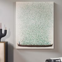 Tableau à l'huile en bois bleu, 80x120 cm Berna | Maisons du Monde