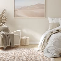 Tapis vinyle carreaux ciments triana brun 80x200cm | Maisons du Monde